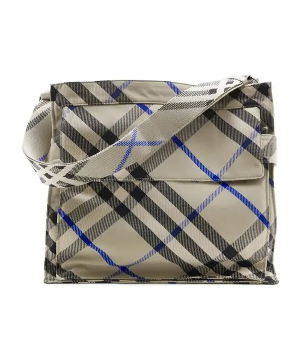 Burberry Medium Checked Trench Tote Bag - Lichen Color