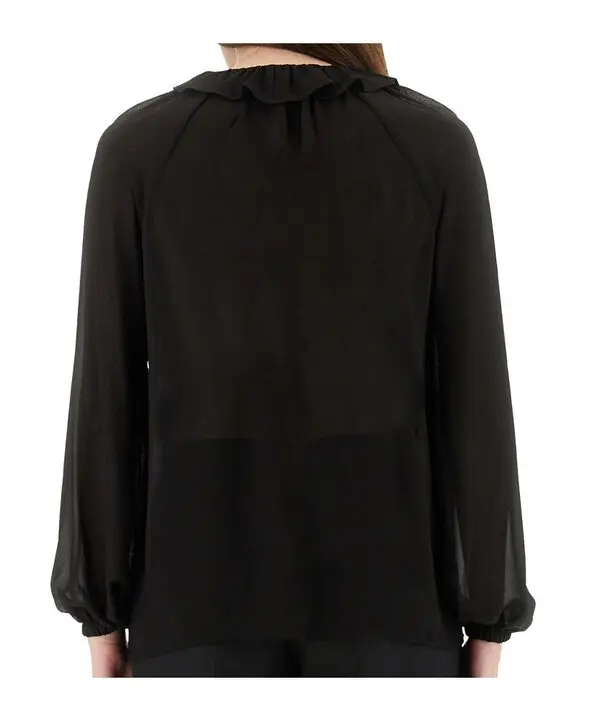 Michael Kors Ruffled Neck Long Sleeved Blouse
