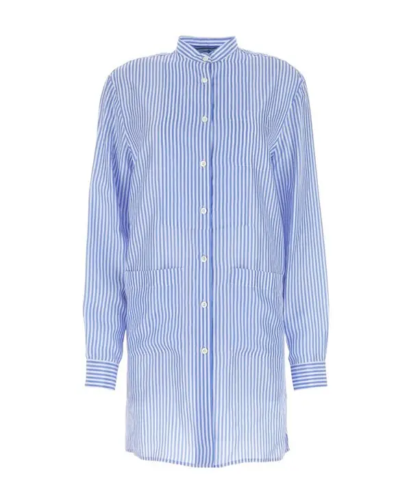 Prada Striped Long Sleeve Shirt Dress