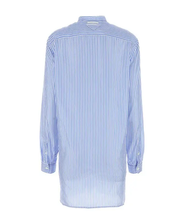 Prada Striped Long Sleeve Shirt Dress