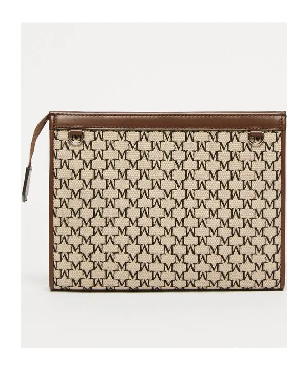 Max Mara Logo Plaque Zip-up Wallet - Nude