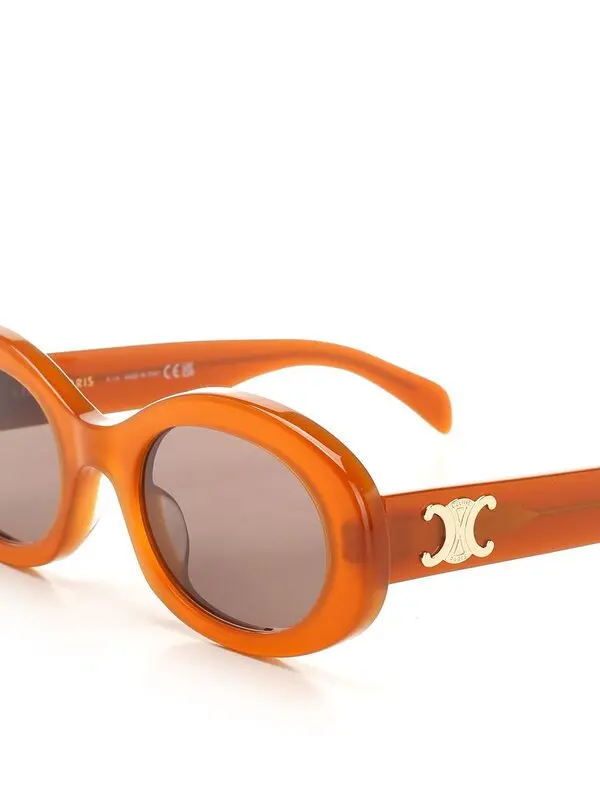 Celine Oval Full Frame Sunglasses - Nude