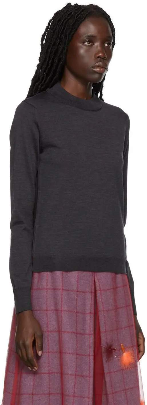 MAISON MARGIELA Wool Pullover With Contrast Stitching