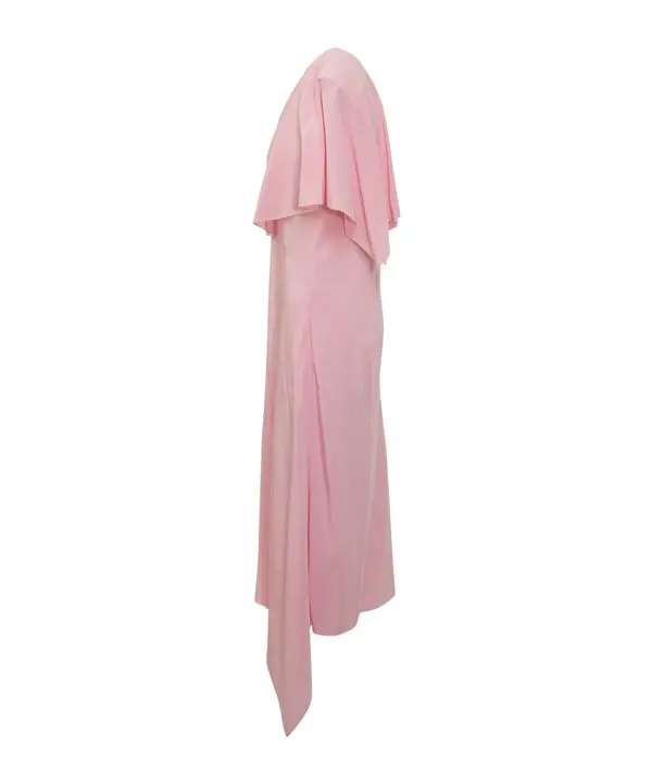 Stella McCartney Draped V-neck Midi Dress - Pink