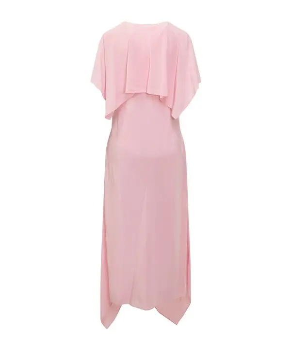 Stella McCartney Draped V-neck Midi Dress - Pink