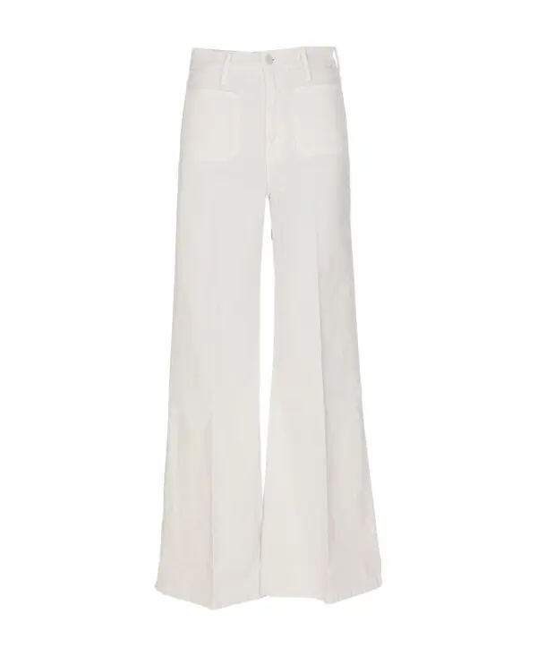 MOTHER Rollet Skimp Wide-leg Pants - White