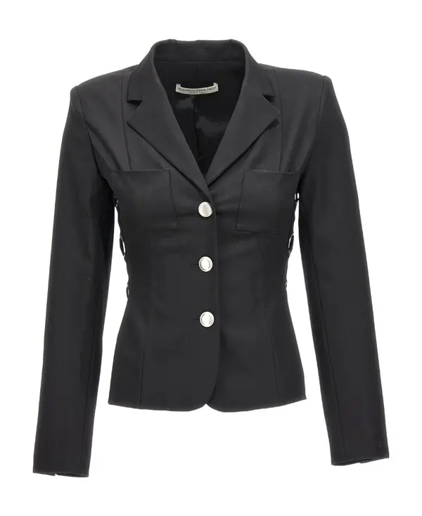 Alessandra Rich Single-breasted Lace-up Blazer