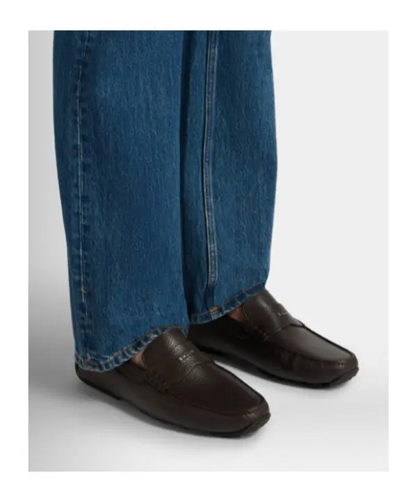 Bally Logo Plaque Slip-on Loafers - Brown