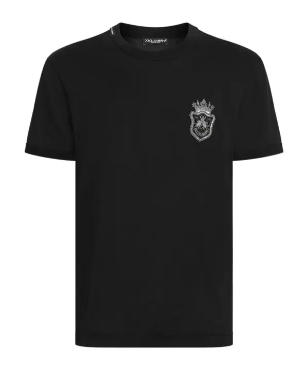 Dolce & Gabbana Dolce Gabbana Logo Patch Crewneck T-shirt