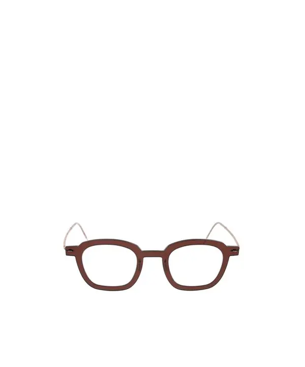 LINDBERG 6587 Square Frame Eyeglasses - Red