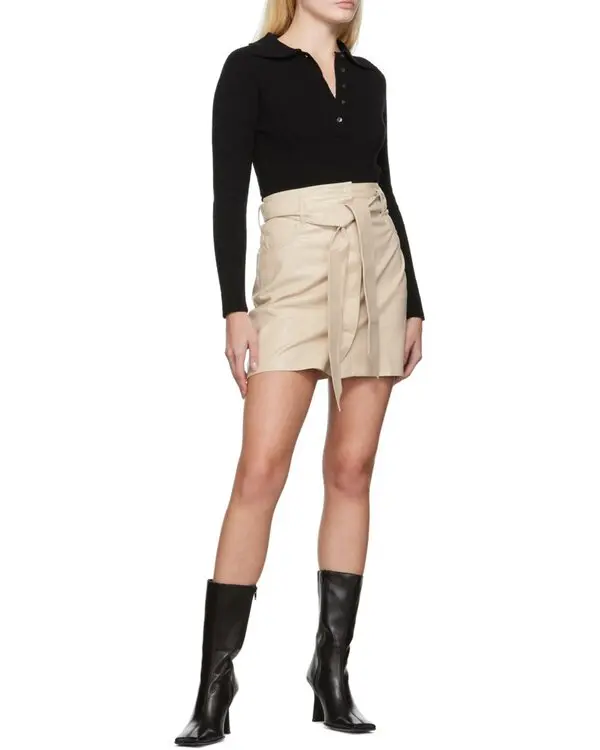 Nanushka Belted High-waist Mini Skirt - No