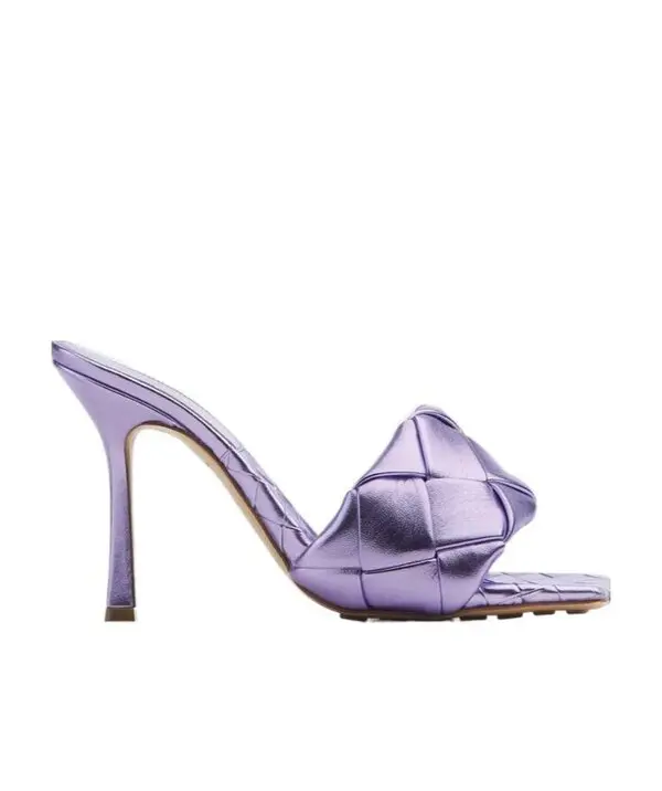 Bottega Veneta Intreccio Metallised Mules