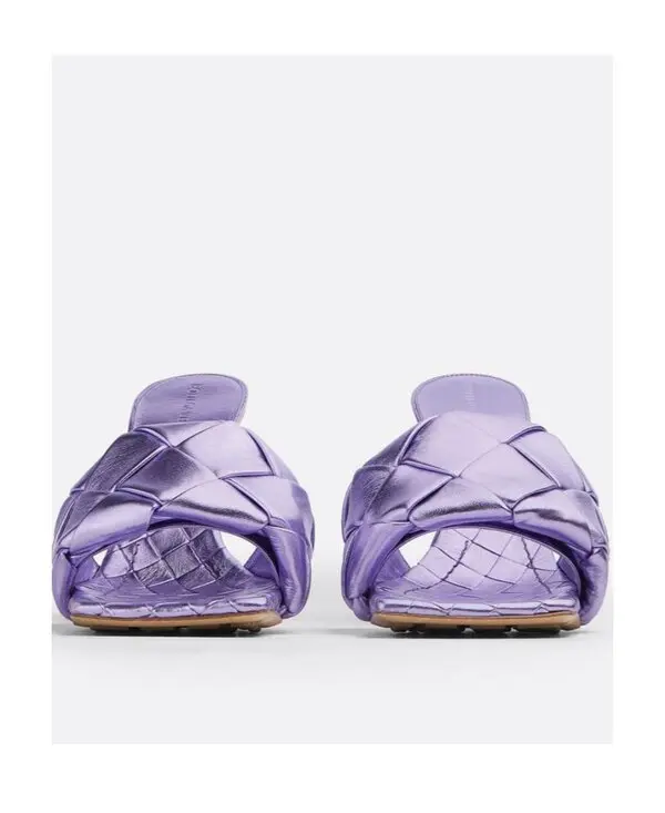 Bottega Veneta Intreccio Metallised Mules
