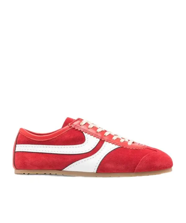 Dries Van Noten Contrast Stripe Lace-up Sneakers - Red