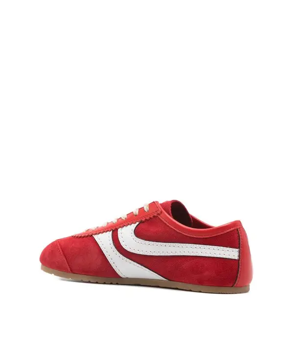 Dries Van Noten Contrast Stripe Lace-up Sneakers - Red