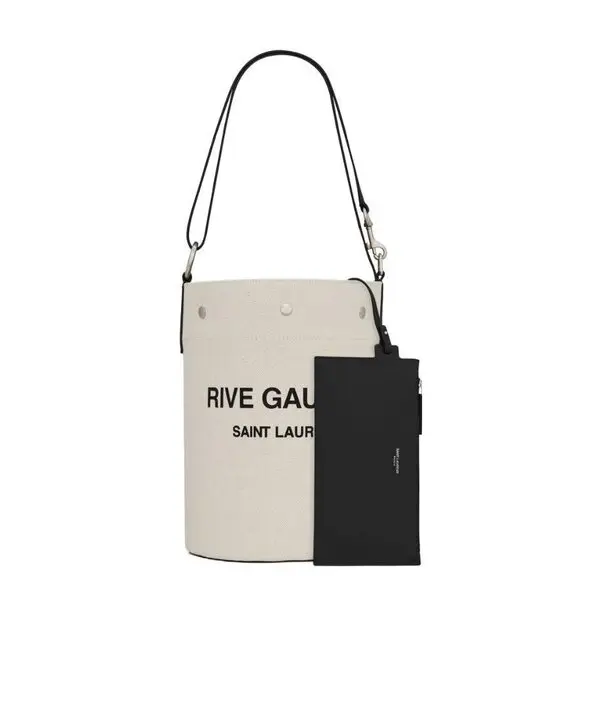 Saint Laurent Rive Gauche Bucket Bag - White