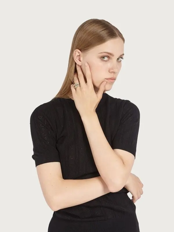 FERRAGAMO Twisted Gemstone Ring - Yellow