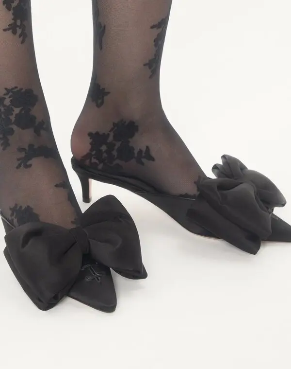 Valentino Garavani Yolande" Bow Detailed Slingback Mules