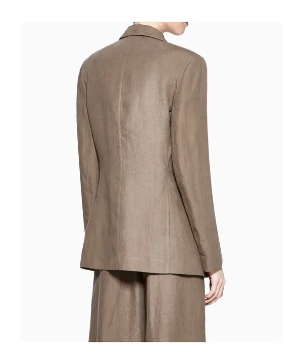 Giorgio Armani Single-button Linen Jacket - Nude