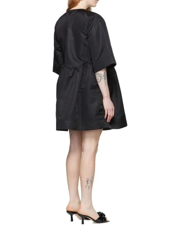GANNI Y-neck Dress With Logo Detail