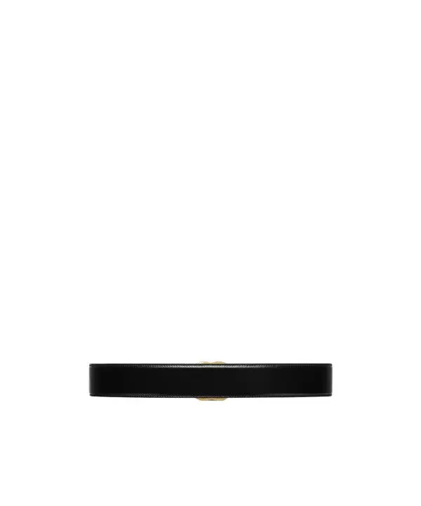 Gucci Double G Logo Plaque Belt - Black