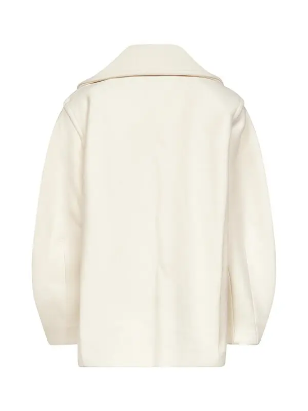 Jacquemus Double-breasted Long-sleeved Coat - White