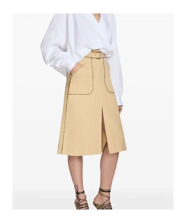 Dries Van Noten Belted A-line Skirt