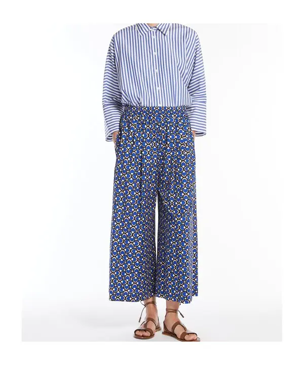 Max Mara All-over Patterned Wide Leg Pants