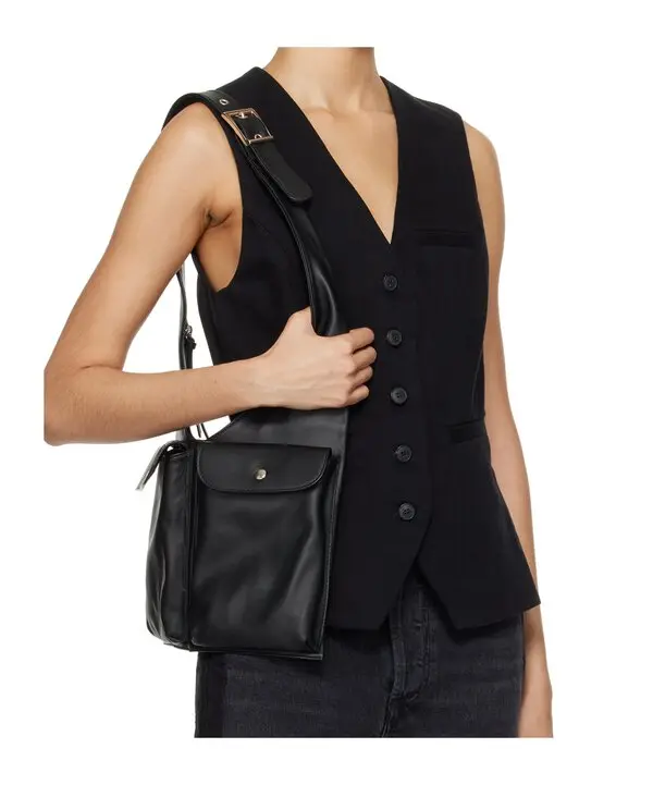 Citizens Of Humanity V-neck Sleeveless Vest With Welt Pockets