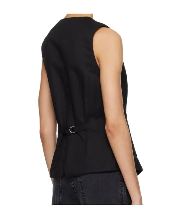 Citizens Of Humanity V-neck Sleeveless Vest With Welt Pockets