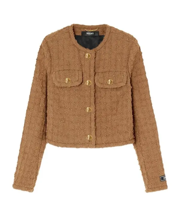 Versace Heritage Button-up Tweed Jacket