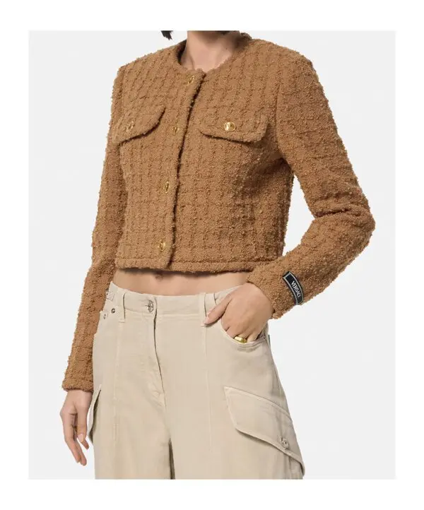 Versace Heritage Button-up Tweed Jacket