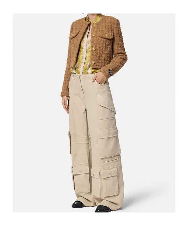 Versace Heritage Button-up Tweed Jacket