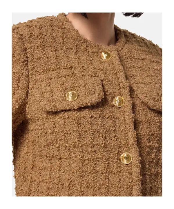 Versace Heritage Button-up Tweed Jacket