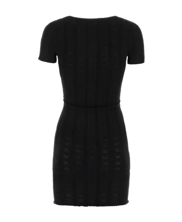 Alexander Wang Short-sleeve Pointelle Knit Dress