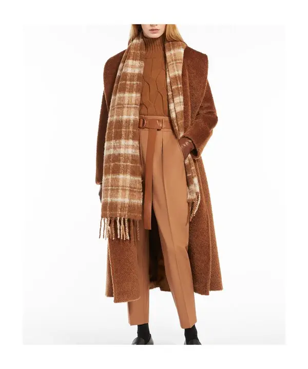 Max Mara Tailored Wool Twill Carrot Trousers With Leather Belt