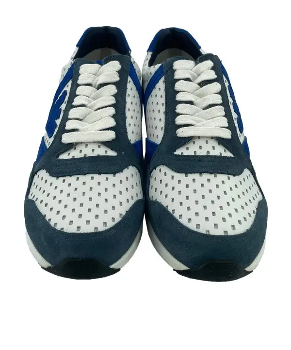 Emporio Armani Perforated Suede Lace-up Sneakers