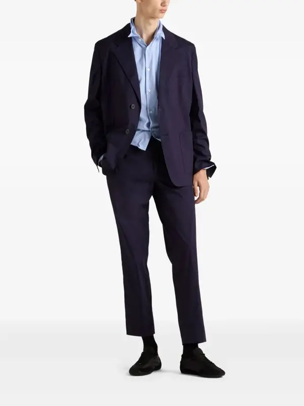 Prada Logo Patch Straight-leg Trousers
