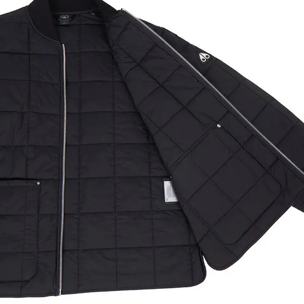 Moose Knuckles Quilted Long Sleeve Zip-up Jacket
