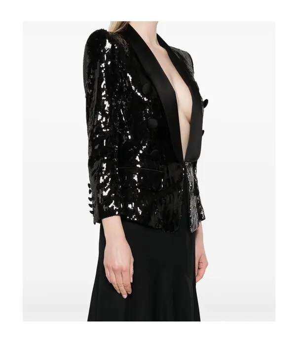 Balmain Sequined Lapel Blazer