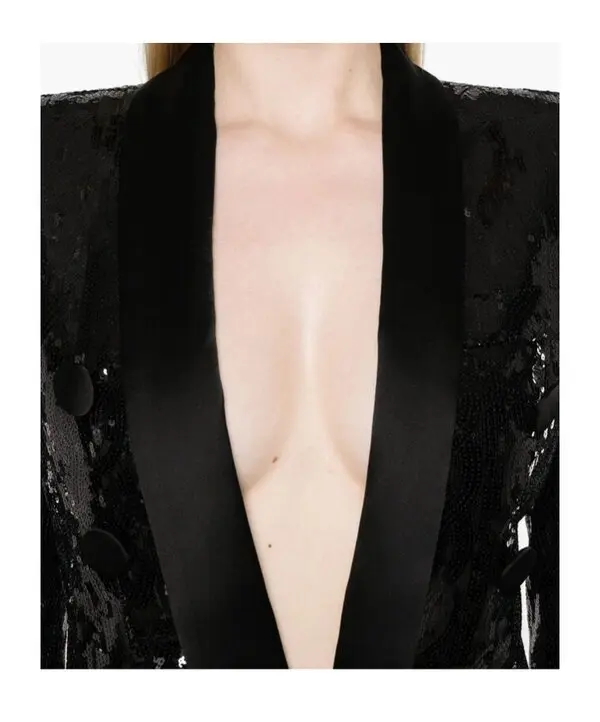 Balmain Sequined Lapel Blazer