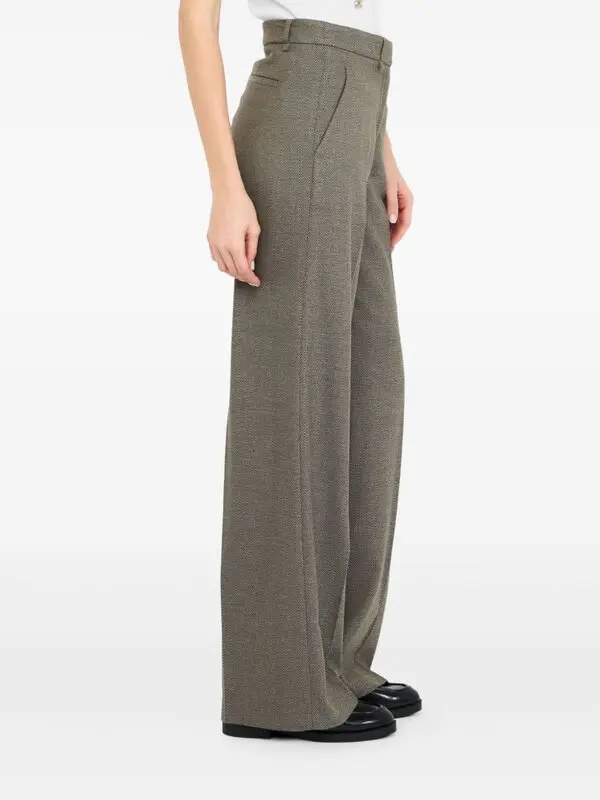 Liu Jo Belted Wide Leg Tailored Trousers - Gray