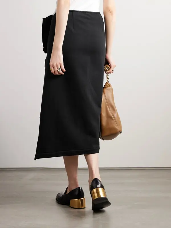 Dries Van Noten Ruffle-trim Cotton Midi Skirt