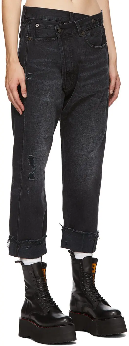 R13 Crossover Cropped Jeans