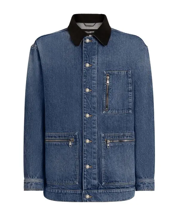Dolce & Gabbana Logo Plaque Denim Jacket