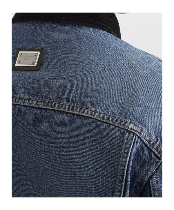 Dolce & Gabbana Logo Plaque Denim Jacket