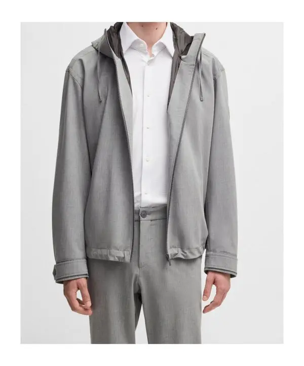 Hugo Boss Regular-fit Performance-stretch Hooded Jacket