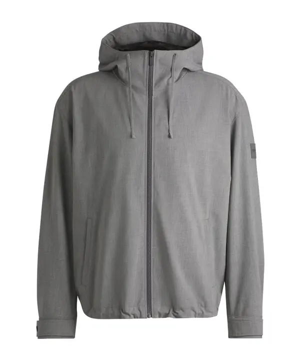 Hugo Boss Regular-fit Performance-stretch Hooded Jacket