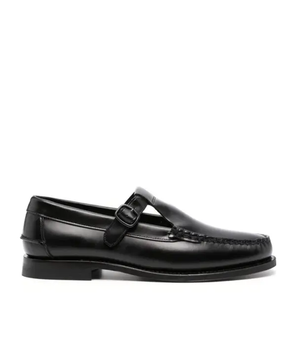 Hereu T-style Loafers With Buckle Detailing - Black