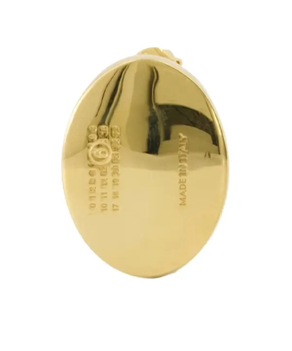 MAISON MARGIELA Oval Monogrammed Earrings - Yellow